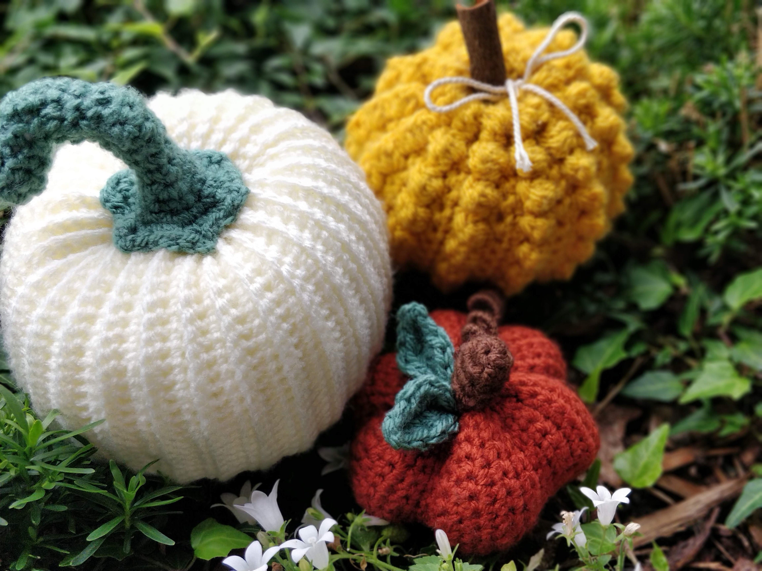 PATTERN Fall Autumn Amigurumi Crochet Pumpkin Acorn Chestnut Leaves ...