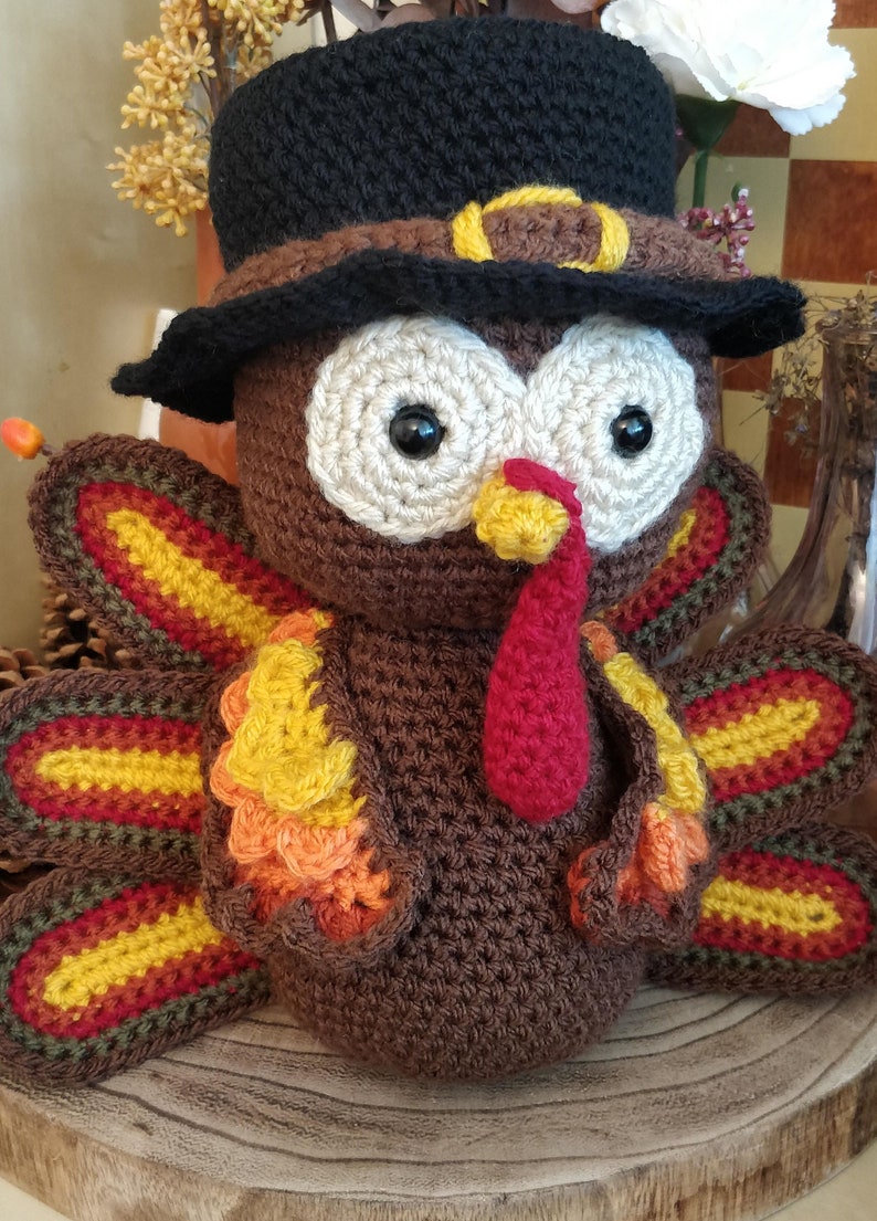 PATTERN Thanksgiving Turkey Crochet Amigurumi Doll With - Etsy