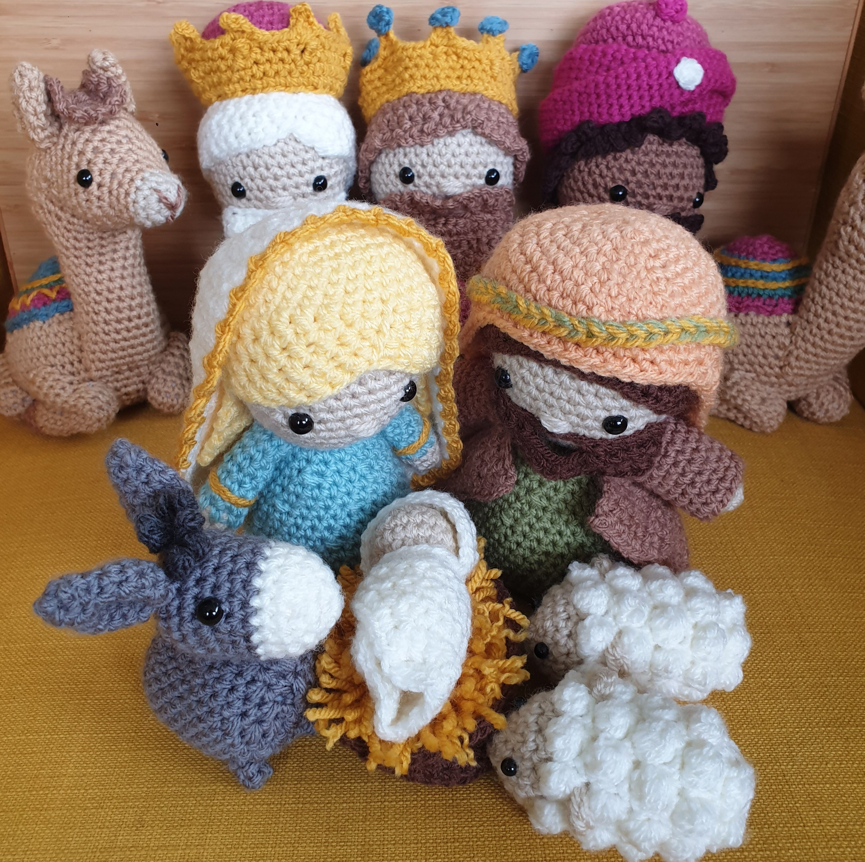 PATTERN ONLY Nativity Scene Mary Joseph Jesus Donkey Sheep Melchior ...