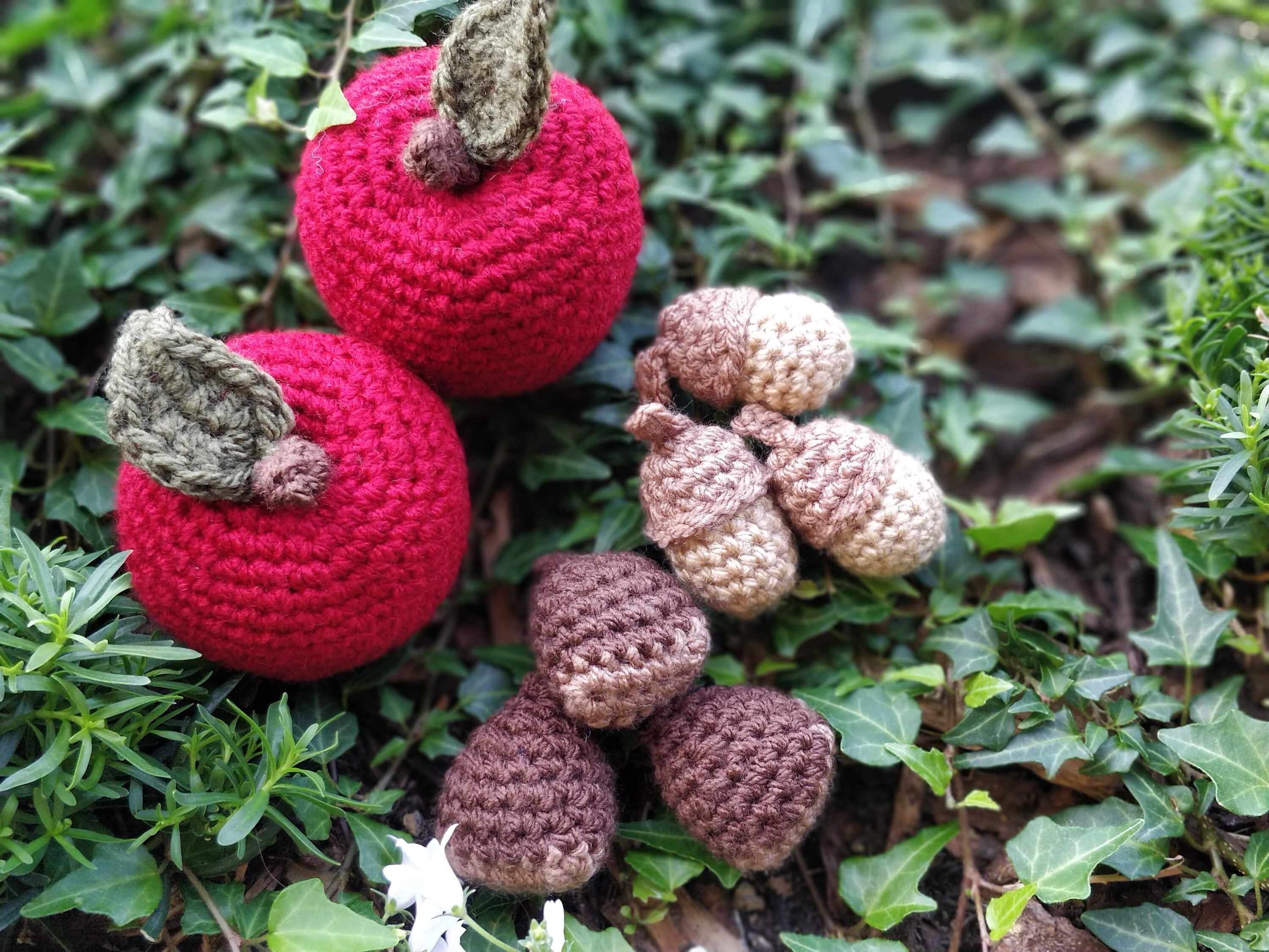PATTERN Fall Autumn Amigurumi Crochet Pumpkin Acorn Chestnut Leaves ...