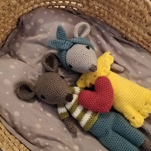 PATTERN ONLY Mary and Mike Mice Mouse Doll Dolls Crochet Amigurumi - Etsy