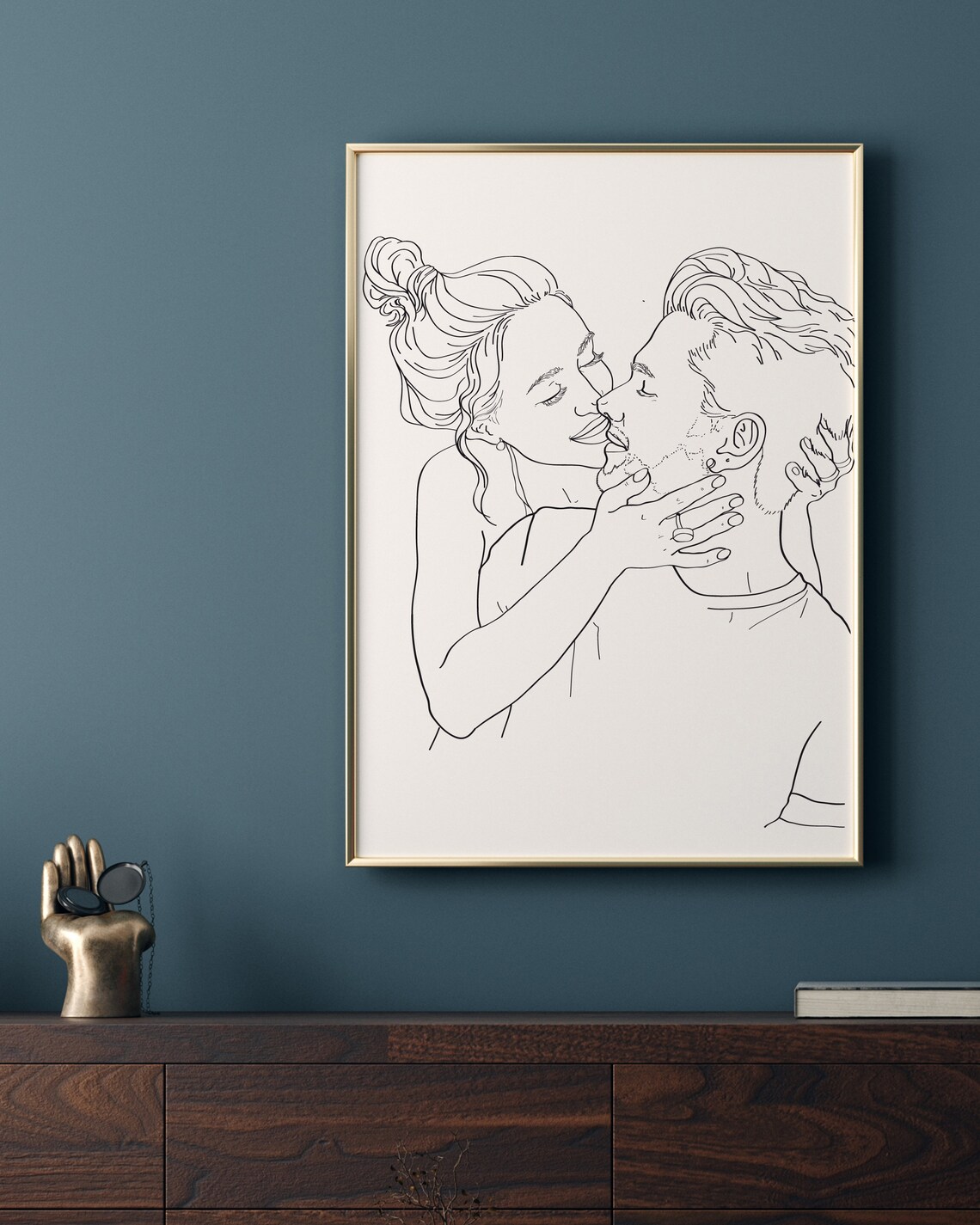 1 Year Anniversary Gift for Boyfriend. Single Line Drawing - Etsy