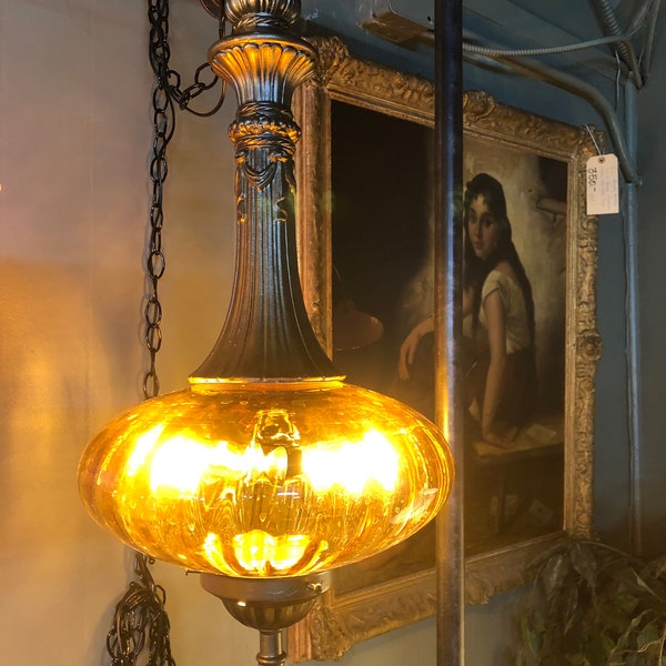 Vintage Swag Lamp - Etsy