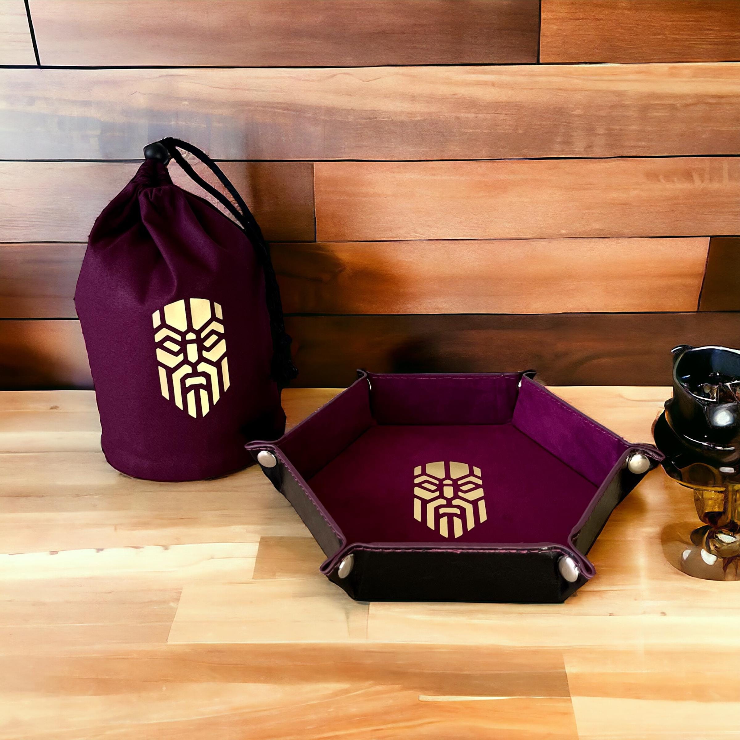 Space Dwarfs/squats Army Burgundy Large Standing Dice Bag & Folding ...