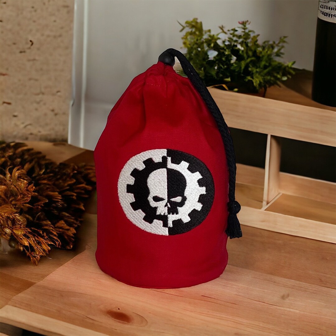 Mars Army Red Large Standing Dice Bag - Embroidered Symbol - Etsy