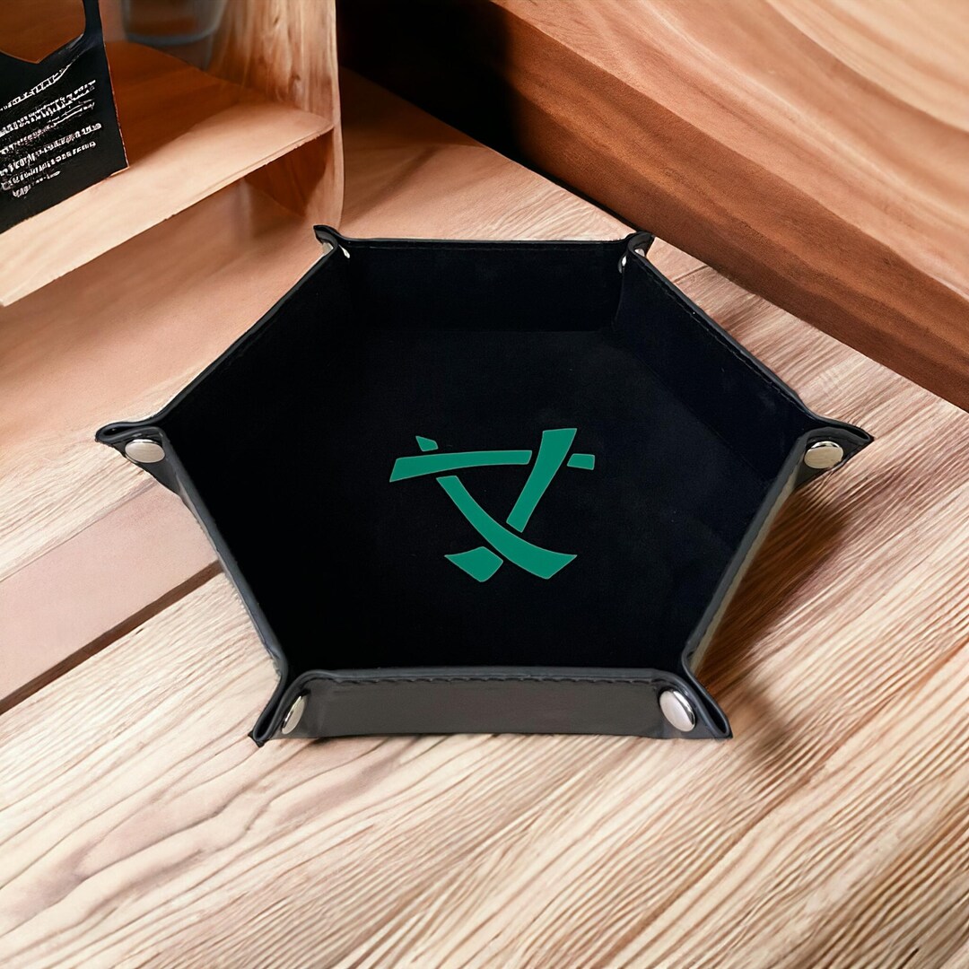 Ratmen Army Black Folding Hexagon Dice Tray - PU Leather and Soft ...