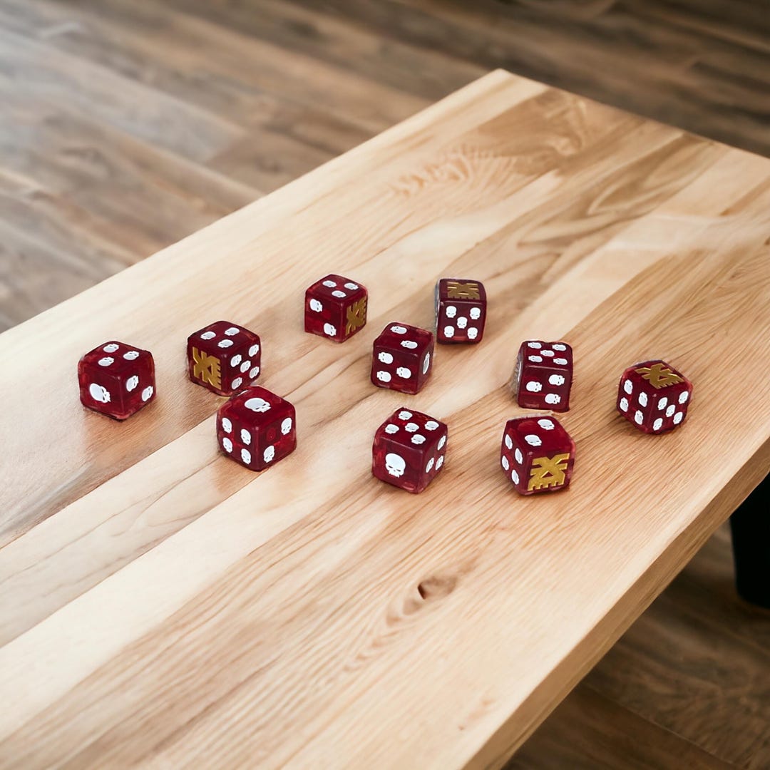 Rage/skull God Army Red Dice - Etsy