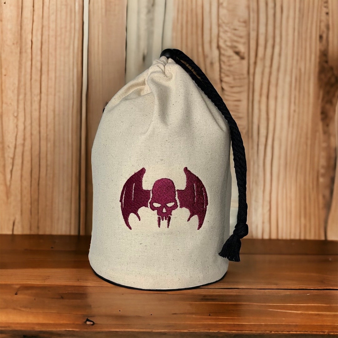Crazy Vampires Army Bone/cream/natural Seeded Large Standing Dice Bag ...