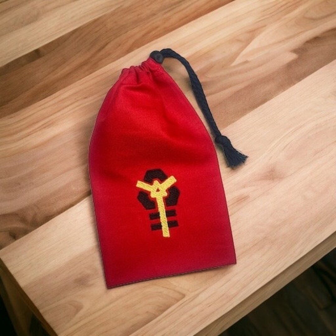 The Conglomerate Red Dice Bag - Embroidered Symbol - Etsy