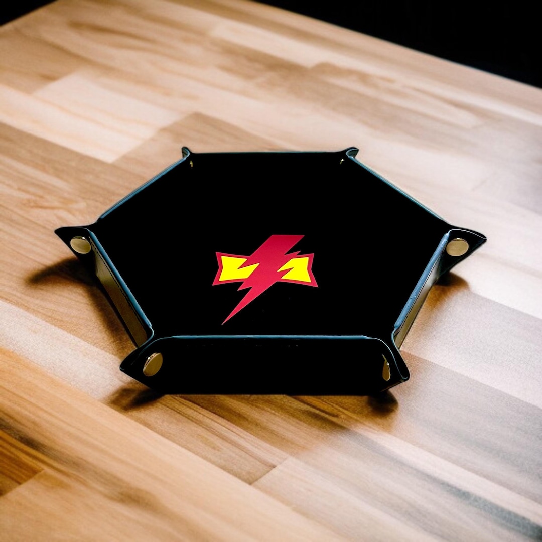 Fast Marines 40 Black Folding Hexagon Dice Tray - PU Leather and Soft ...