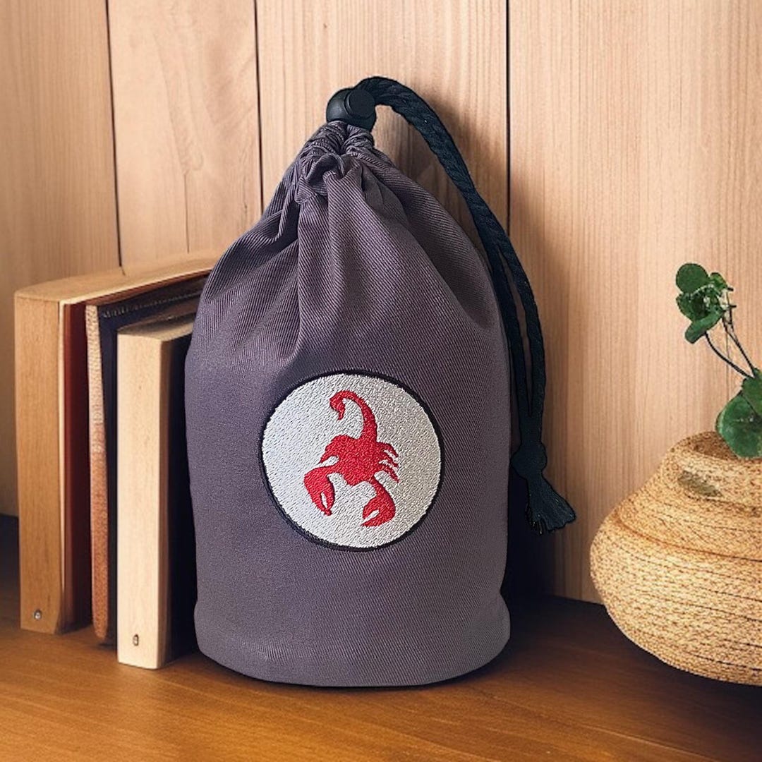 Scorpions Army Large Standing Grey Dice Bag - Embroidered Symbol - Etsy