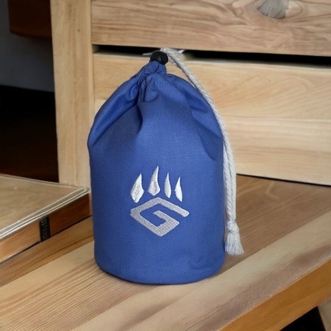 Trapper Large Standing Light Blue Dice Bag Embroidered Symbol - Etsy