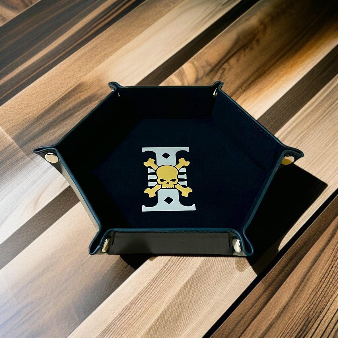 The Watch Army Black Folding Hexagon Dice Tray - PU Leather and Soft ...
