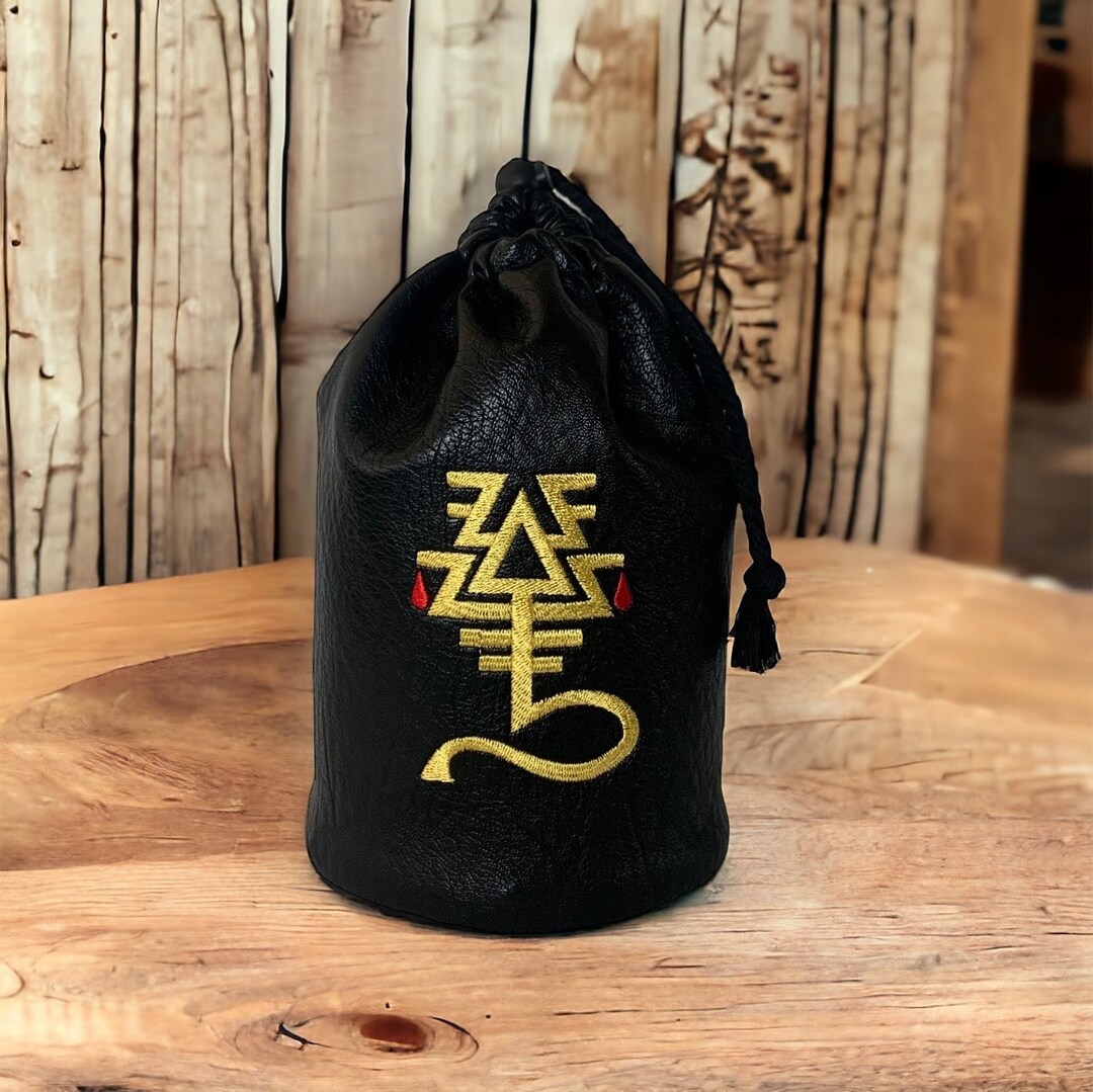 Deluxe Faux Leather Space Elves Army Large Standing Black Dice Bag ...