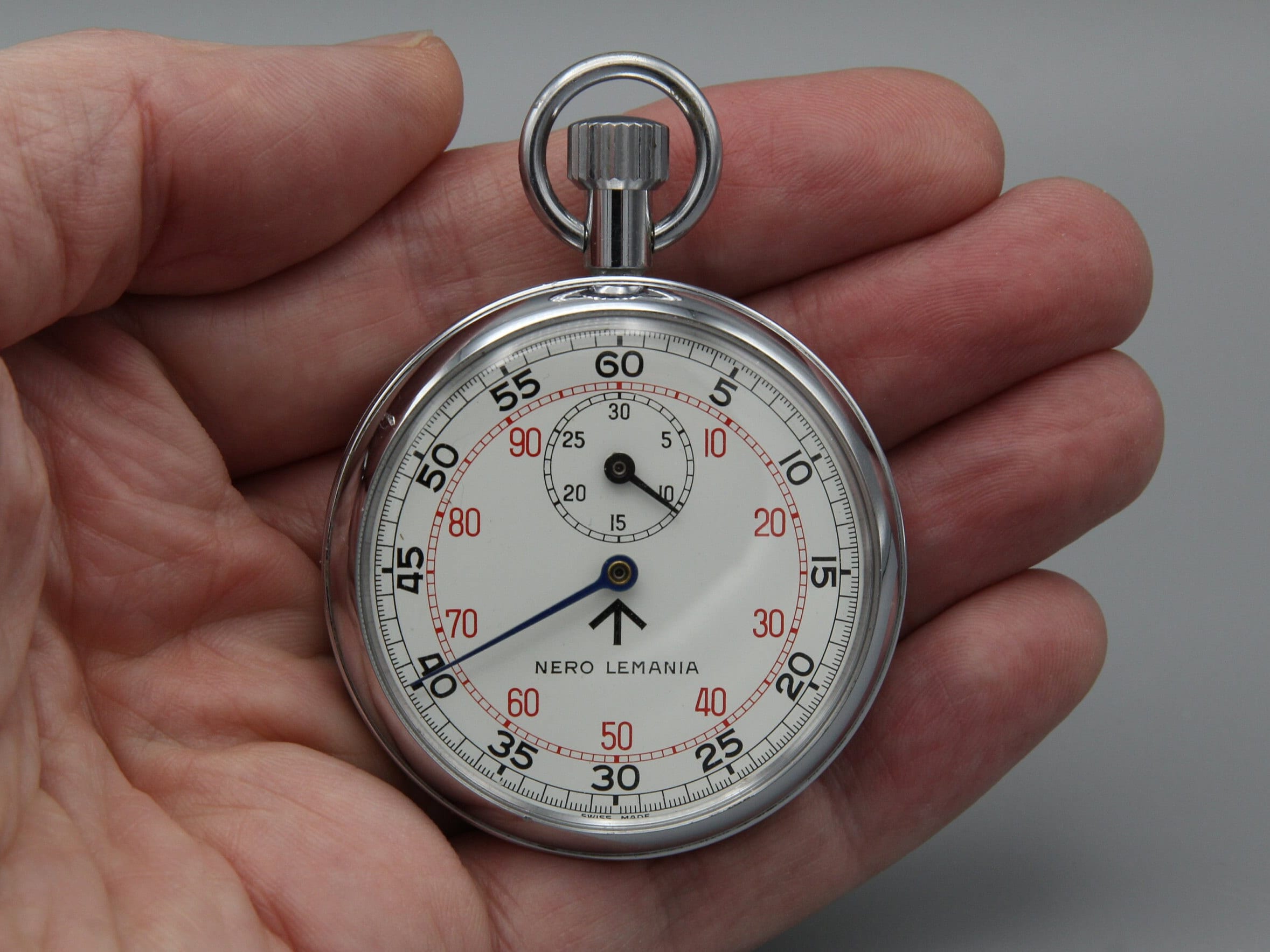 Nero Lemania Mechanical Stopwatch Swiss Made RAF Sealand, 45% OFF