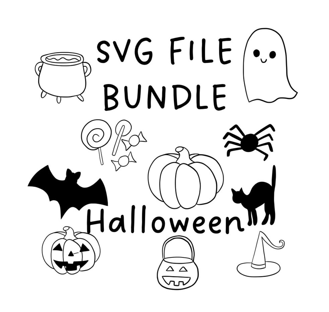 SVG Bundle Halloween SVG Files for Cricut Digital Download 10 Files - Etsy
