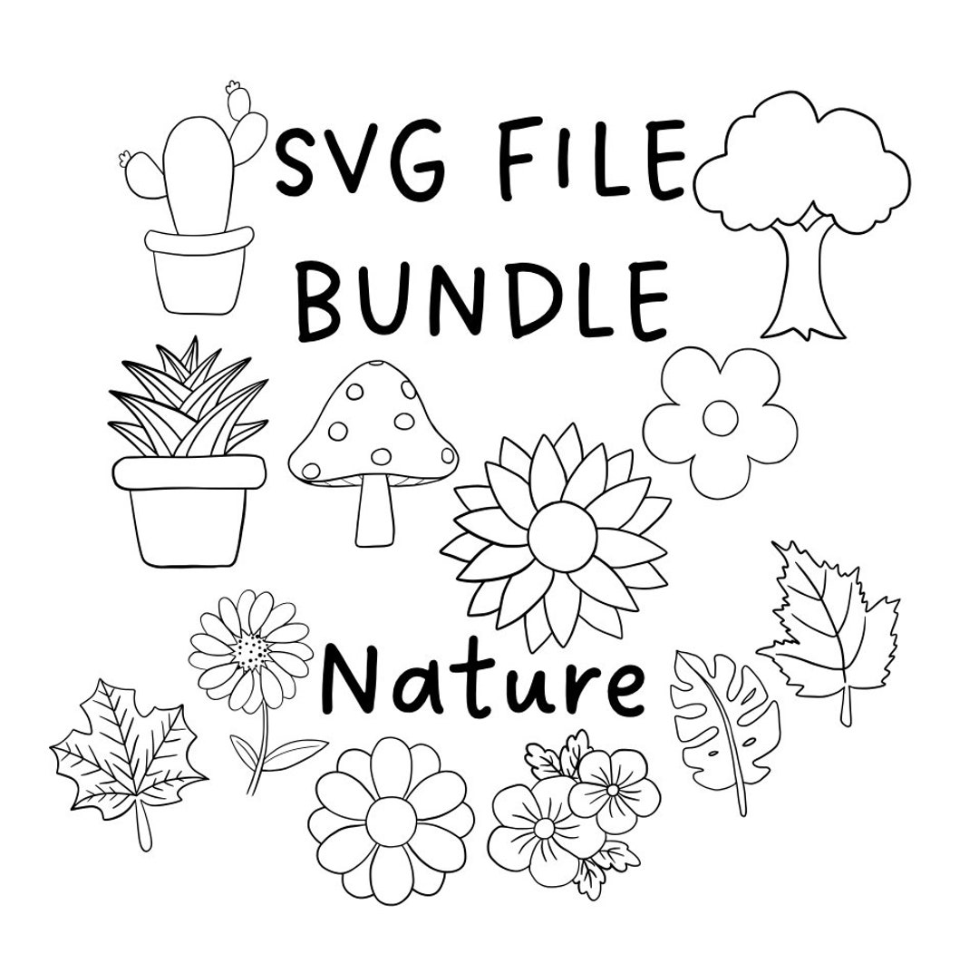 SVG Bundle Nature SVG Files for Cricut Digital Download - Etsy