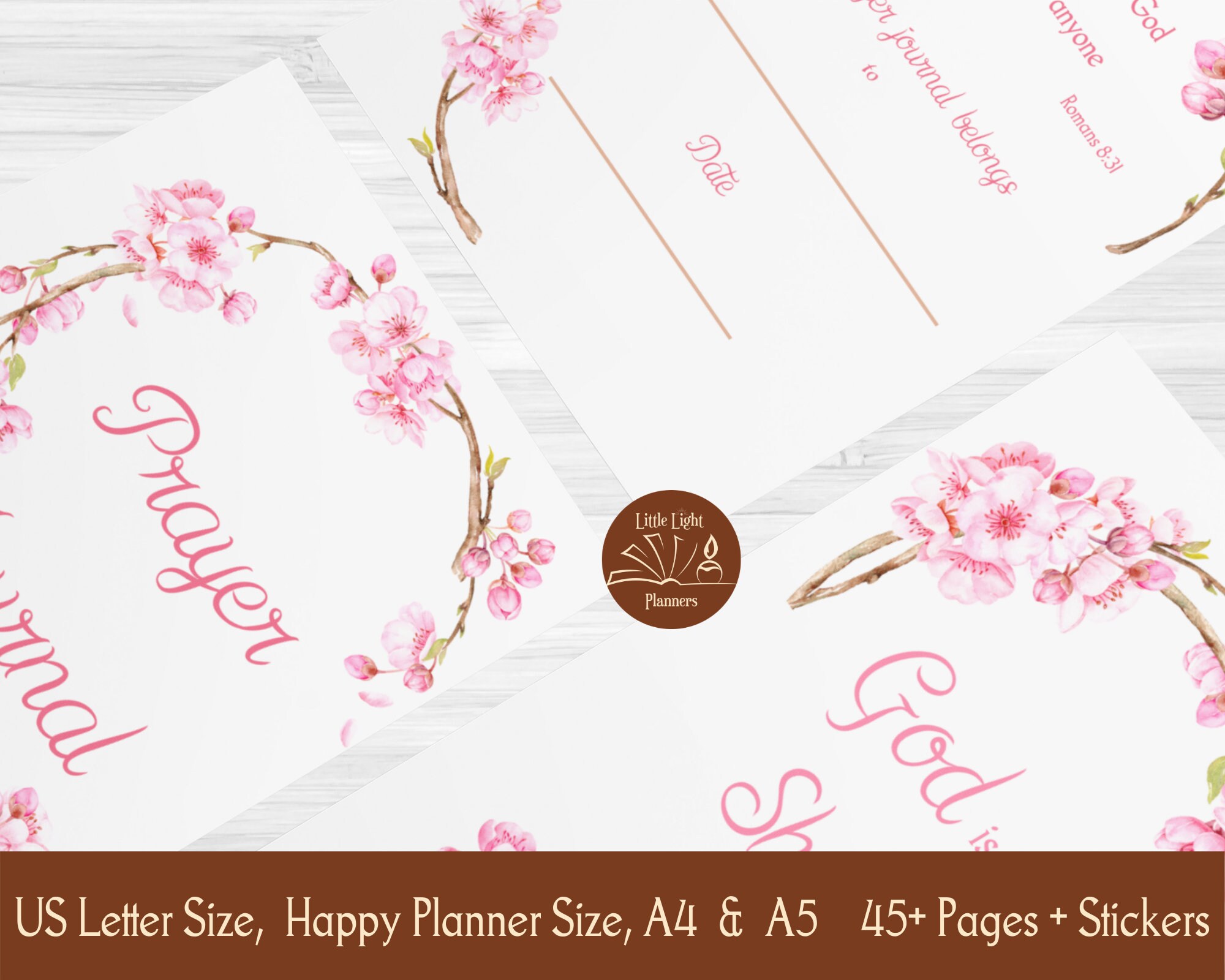 Printable Prayer Journal Pink Faith Planner Sakura Blossom - Etsy.de