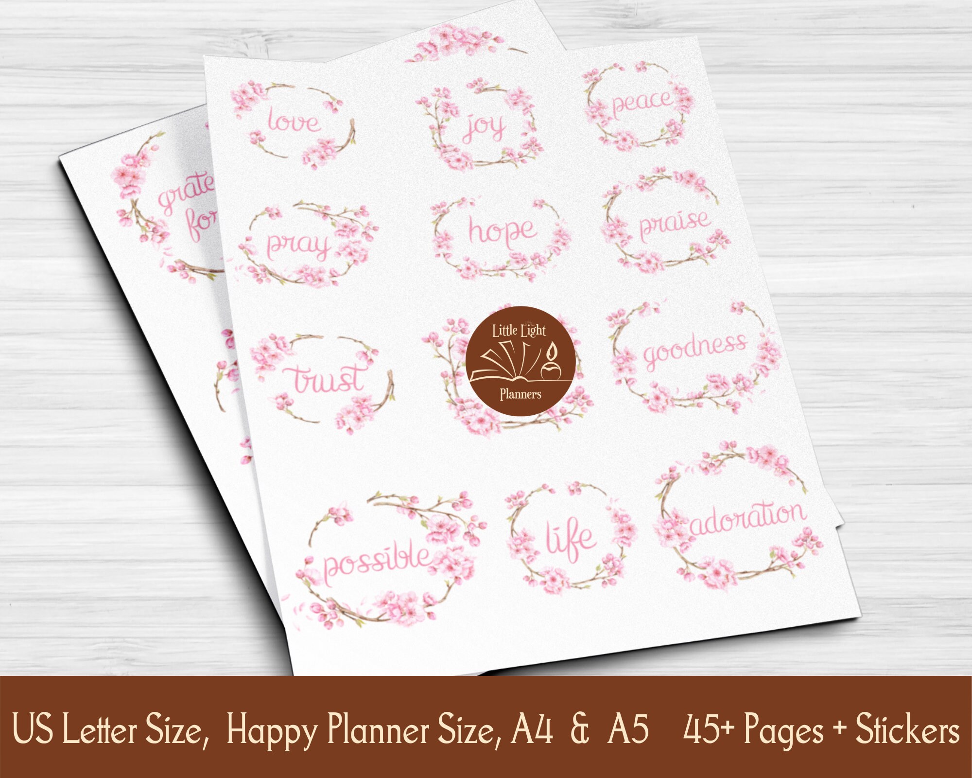 Printable Prayer Journal Pink Faith Planner Sakura Blossom - Etsy