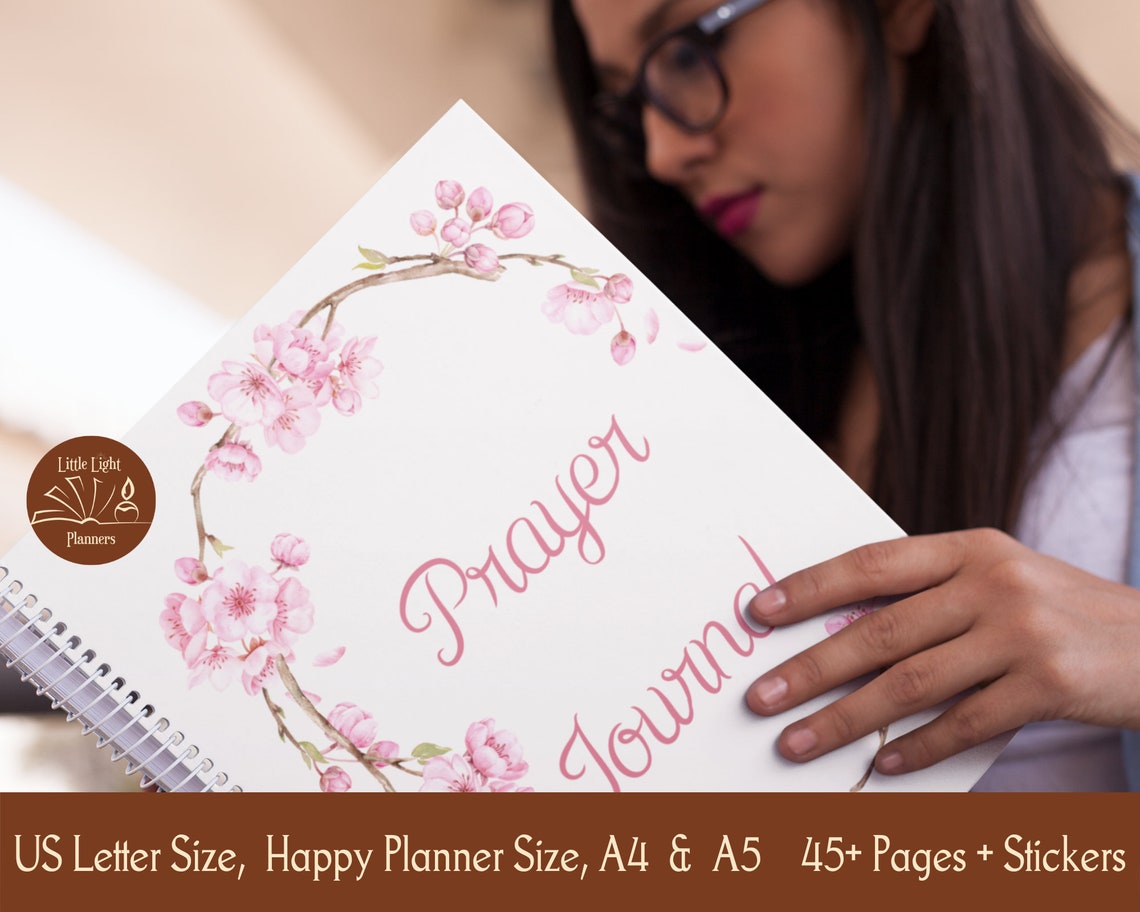 Printable Prayer Journal Pink Faith Planner Sakura Blossom - Etsy