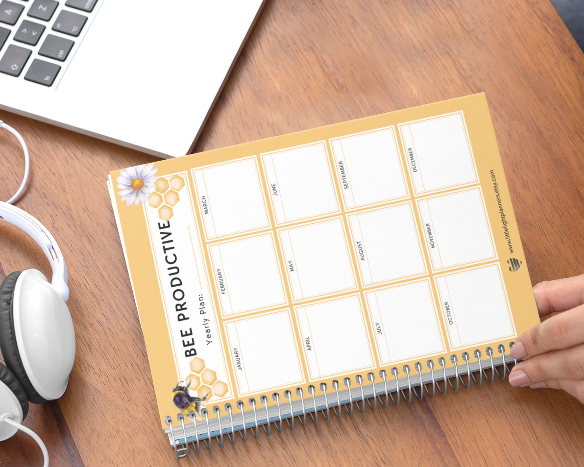 PRINTABLE BEE Productive PLANNER, Day Week Month Year, Lists, Notepaper ...