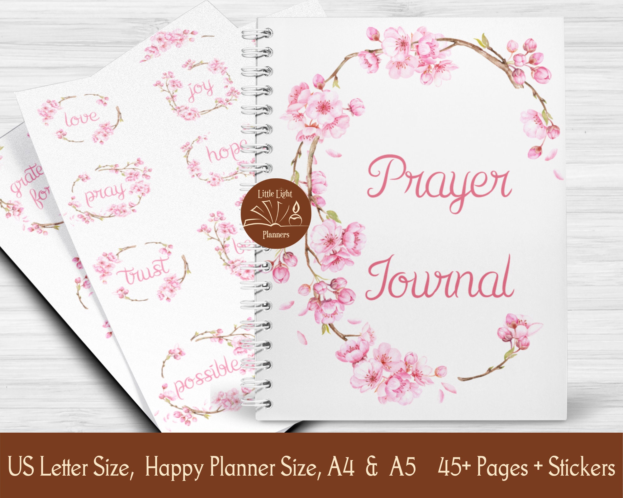 Printable Prayer Journal, Pink Faith Planner, Sakura Blossom Bible ...