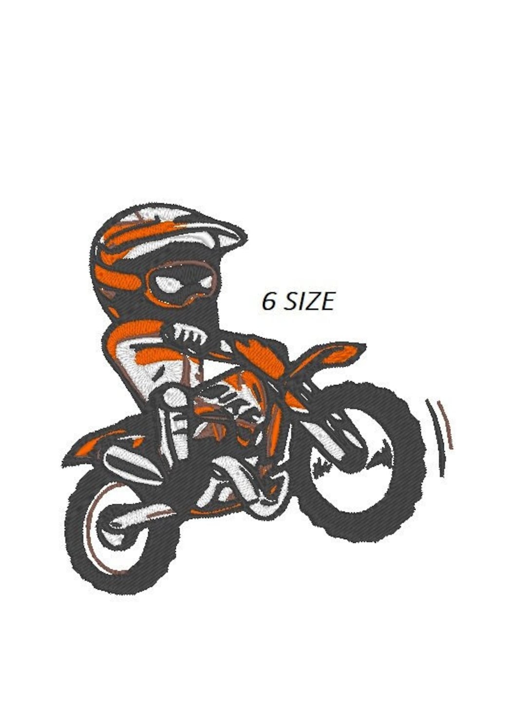 Motocross Digitized Filled Machine Embroidery Design Digital Download ...