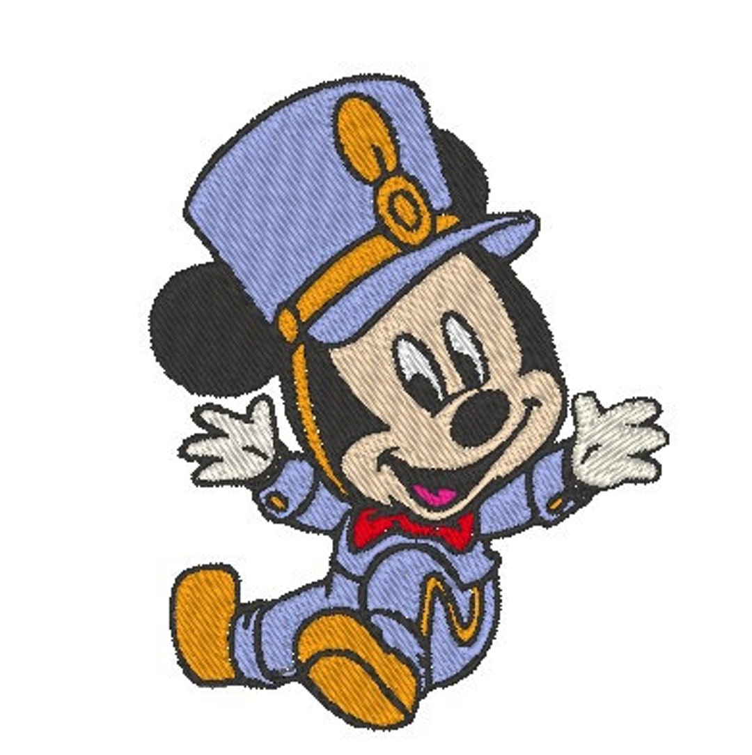 Baby Mickey Mouse Soldier Digitized Filled Machine Embroidery Design ...
