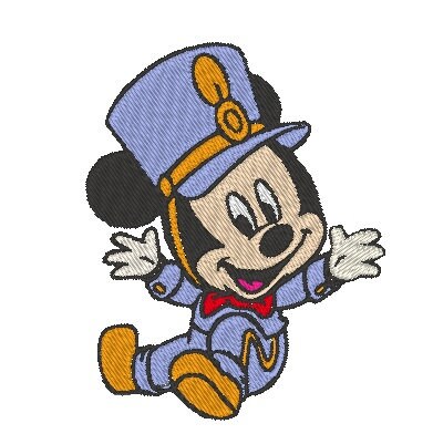 Baby Mickey Mouse Soldier Digitized Filled Machine Embroidery - Etsy