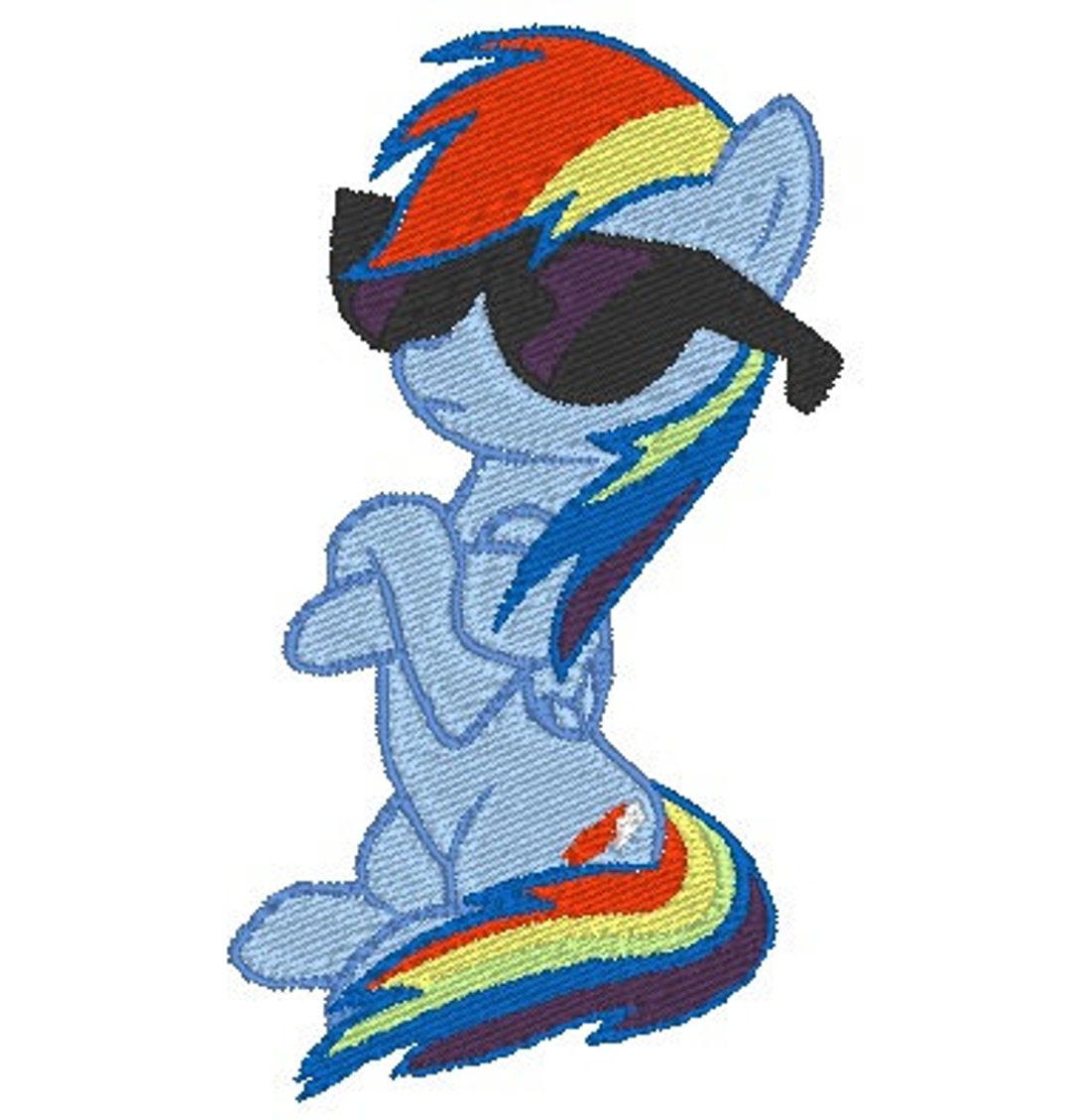 Rainbow Dash Digitized Filled Machine Embroidery Design Digital ...