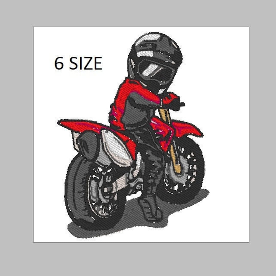 Motorcycle Digitized Filled Machine Embroidery Design Digital Download ...