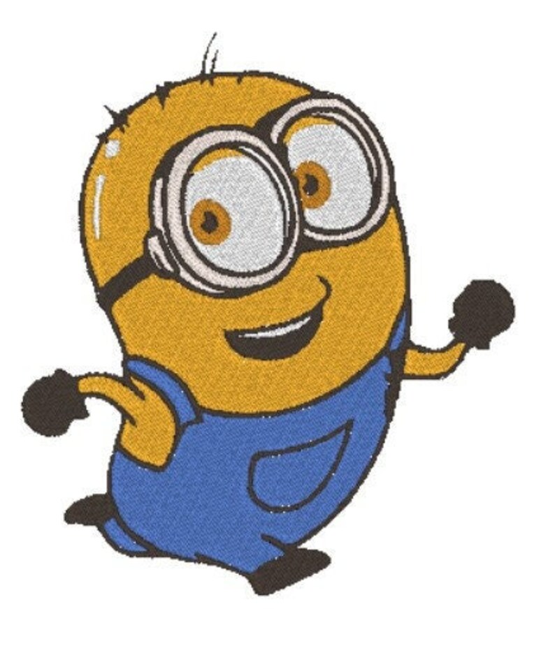 Happy Minion Digitized Filled Machine Embroidery Design Digital ...