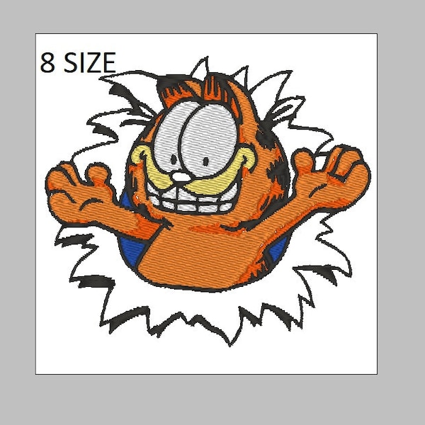 Garfield Embroidery Design - Etsy