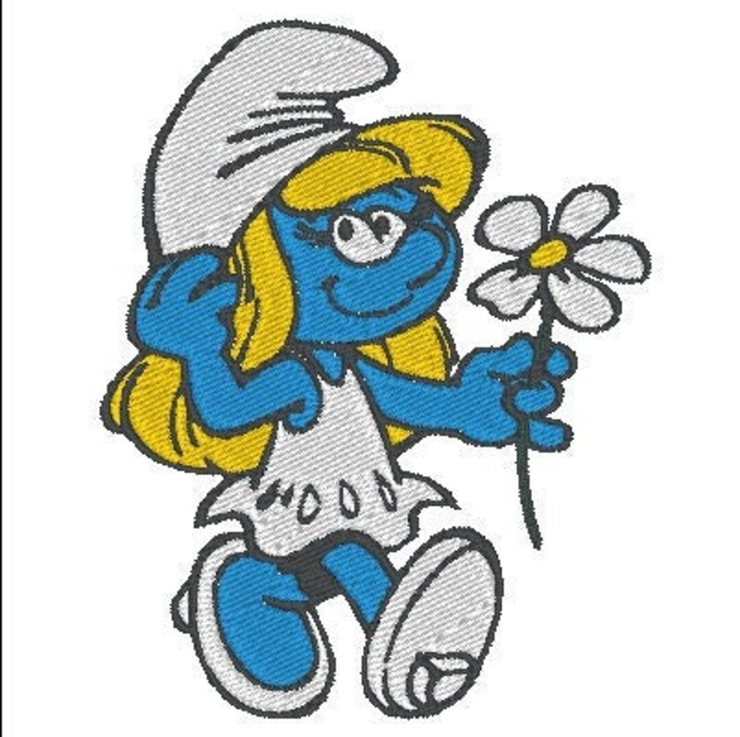 Smurf Girl Embroidery Design - Etsy