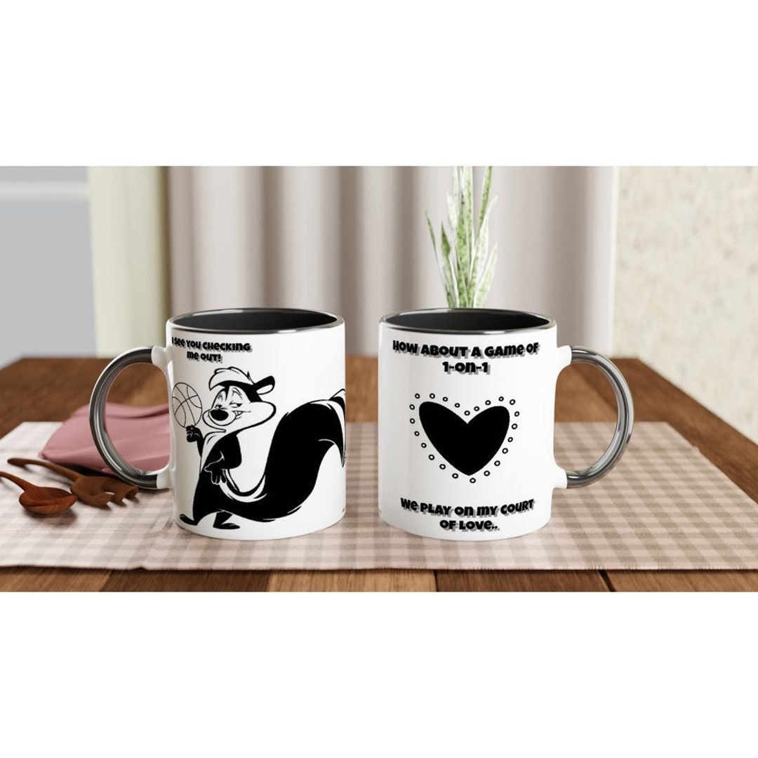 Ceramic Coffee Mug White With Colour Inside 11oz - Pepé Le Pew Print ...