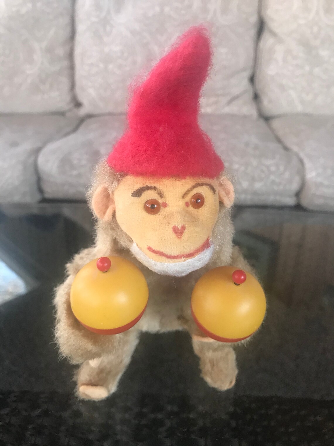 Wind-up Monkey W/rattling Maracas - Etsy