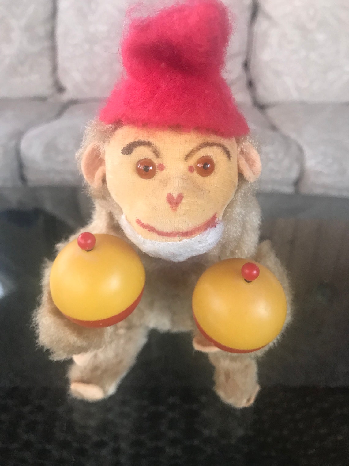 Wind-up Monkey W/rattling Maracas - Etsy Canada