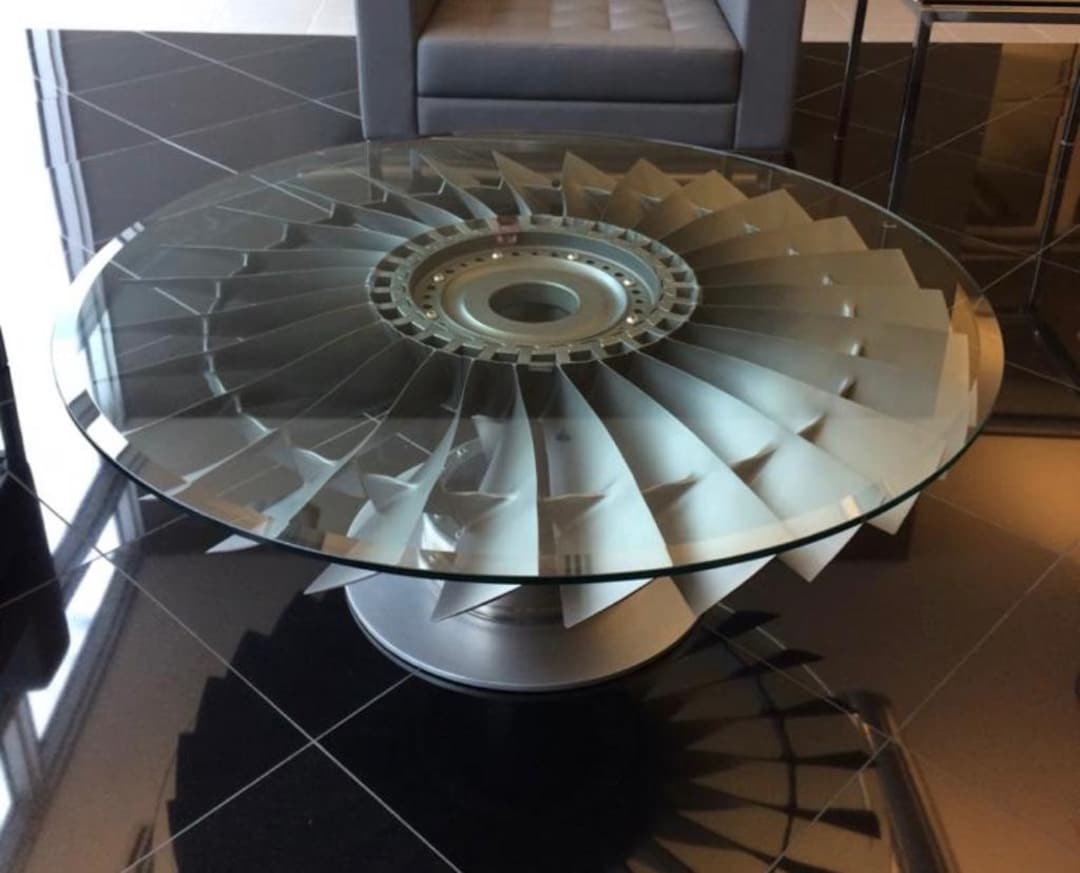 Boeing 737/ Pratt & Whitney JT8D Engine Fan Blade Coffee Table - Etsy ...