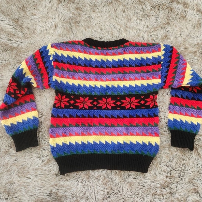 Christopher Rand Vintage Knit Children's Christmas Sweater Size L(7) - Etsy