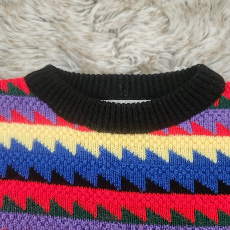 Christopher Rand Vintage Knit Children's Christmas Sweater Size L(7) - Etsy