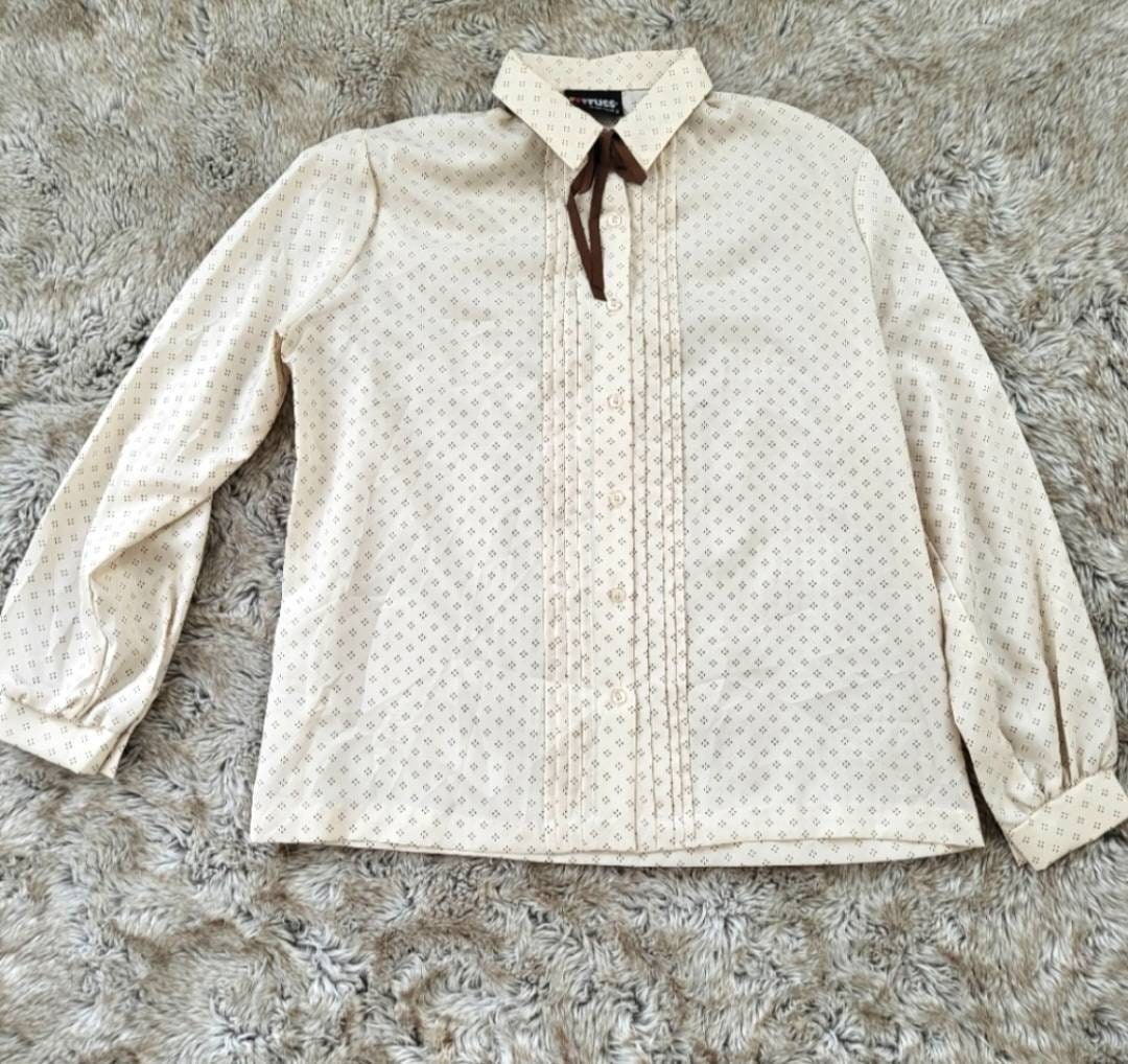 Rrrruss Russ Togs Vintage Diamond Print Button Down Collared Shirt ...
