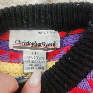 Christopher Rand Vintage Knit Children's Christmas Sweater Size L(7) - Etsy