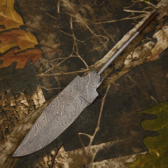 High Quality 9.5 Damascus Steel Rat-Tail Blank Blade For | Etsy
