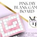 Pink Blank Game Board Template - Etsy
