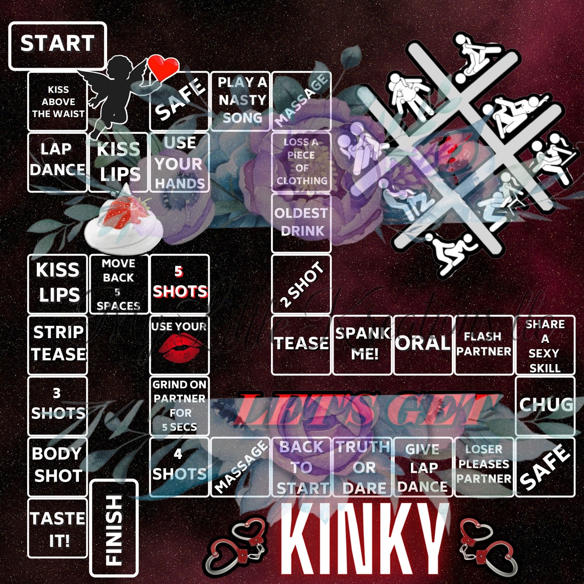 Lets Get Kinky Board Game Etsy