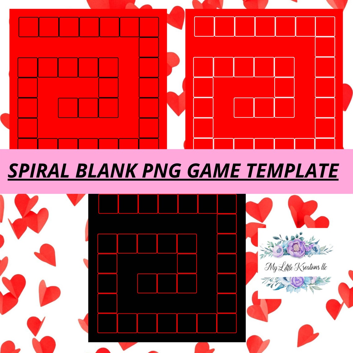 Spiral Blank Board Game Template - Etsy
