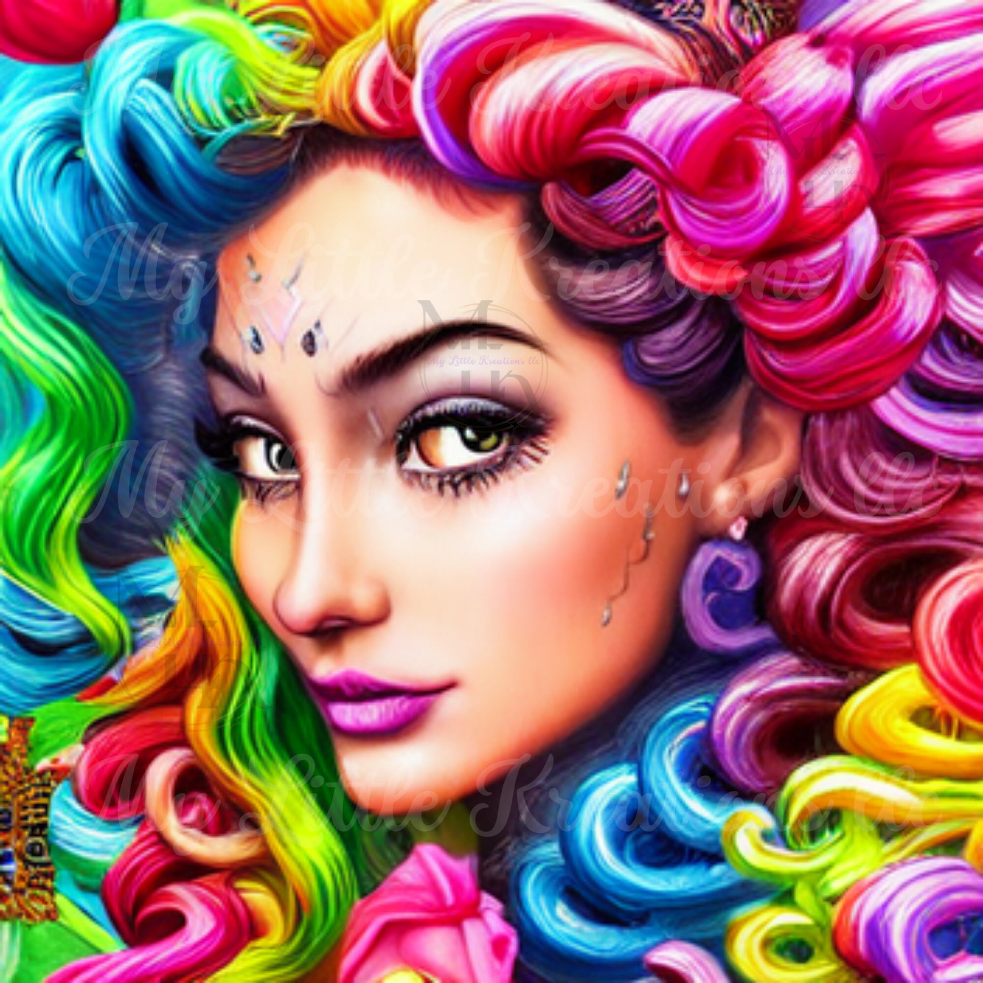 Colorful Lady Ai Artwork - Etsy