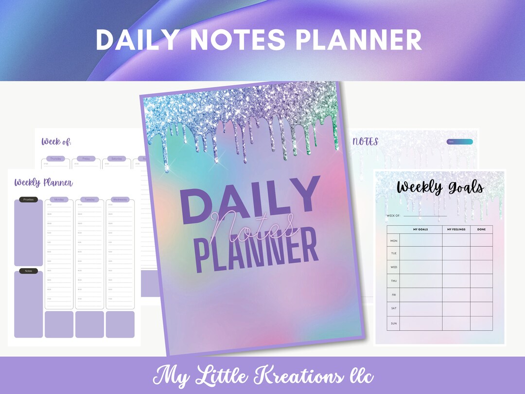 Canva Editable Undated Daily/weekly Notes Planner Template DIY - Etsy