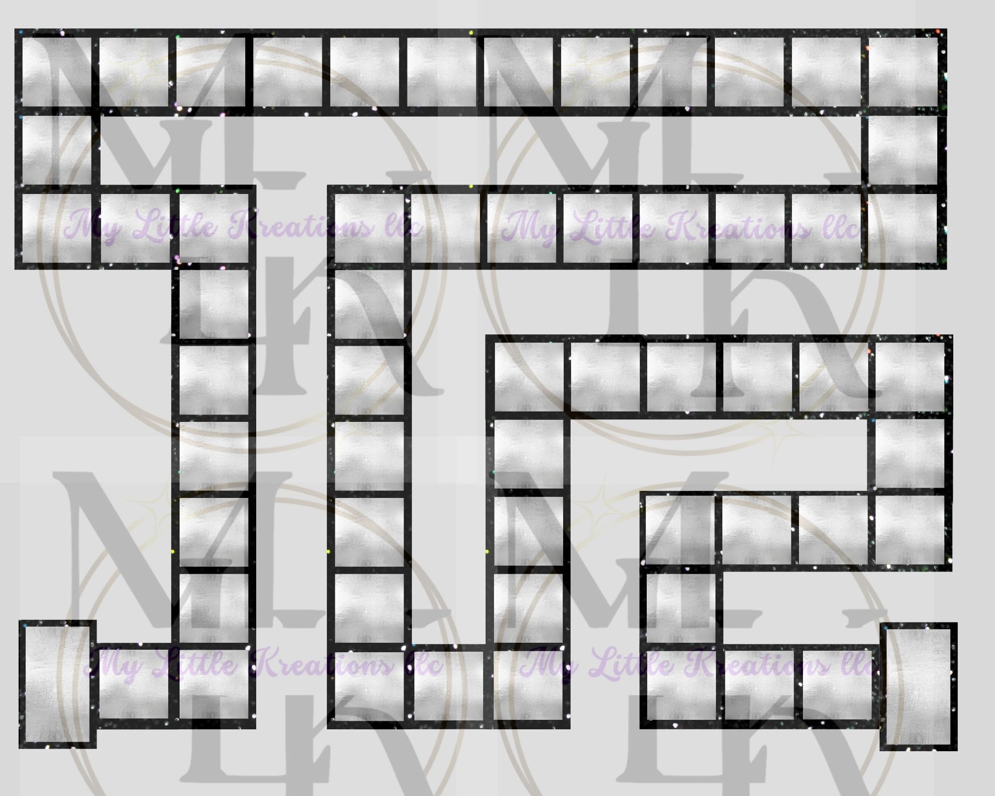 Silver Blank DIY Board Game Template - Etsy