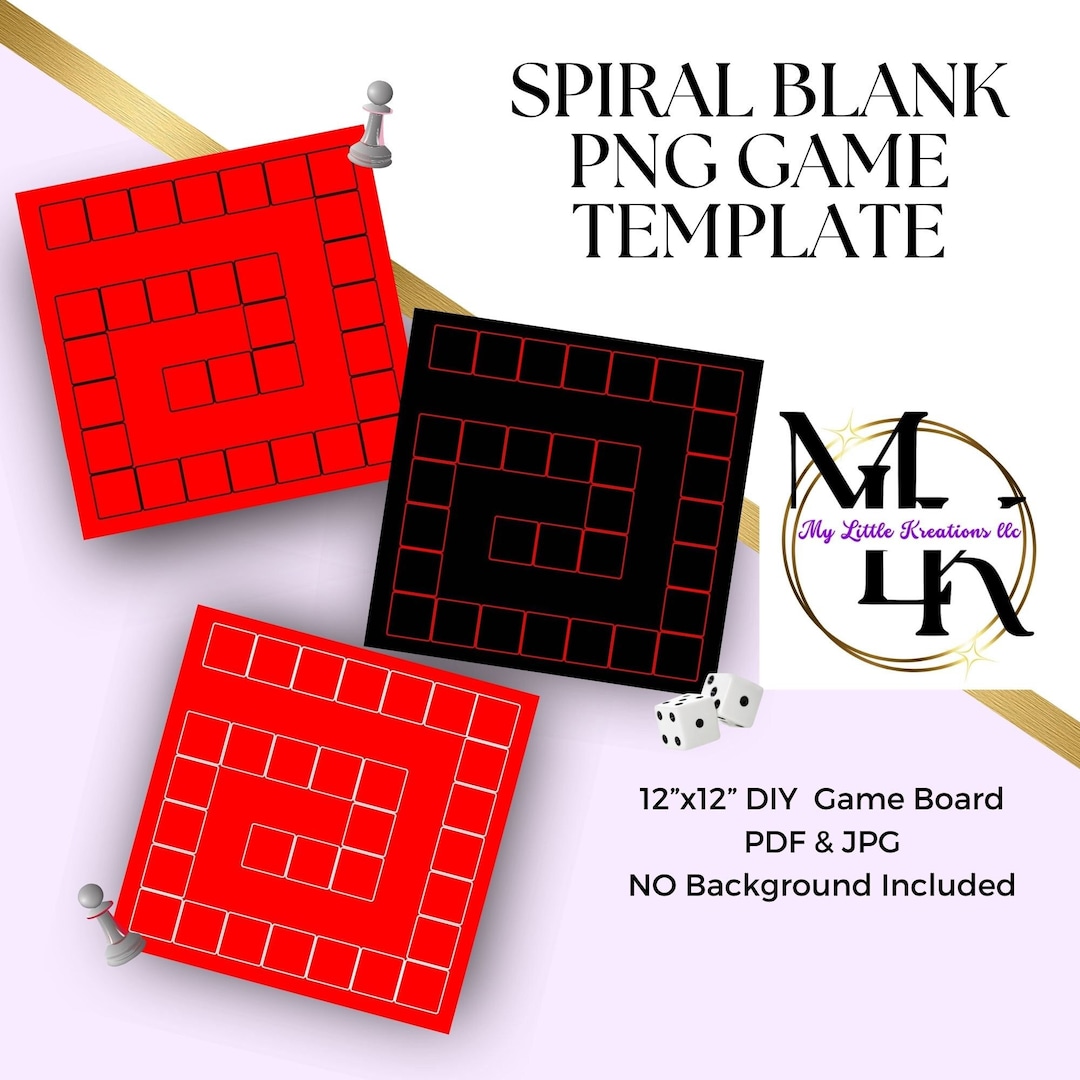 Spiral Blank Board Game Template - Etsy